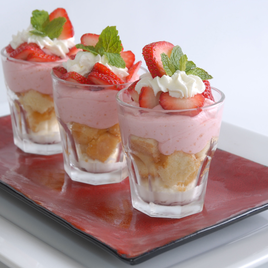 Strawberry Mousse Parfaits - Clabber Girl